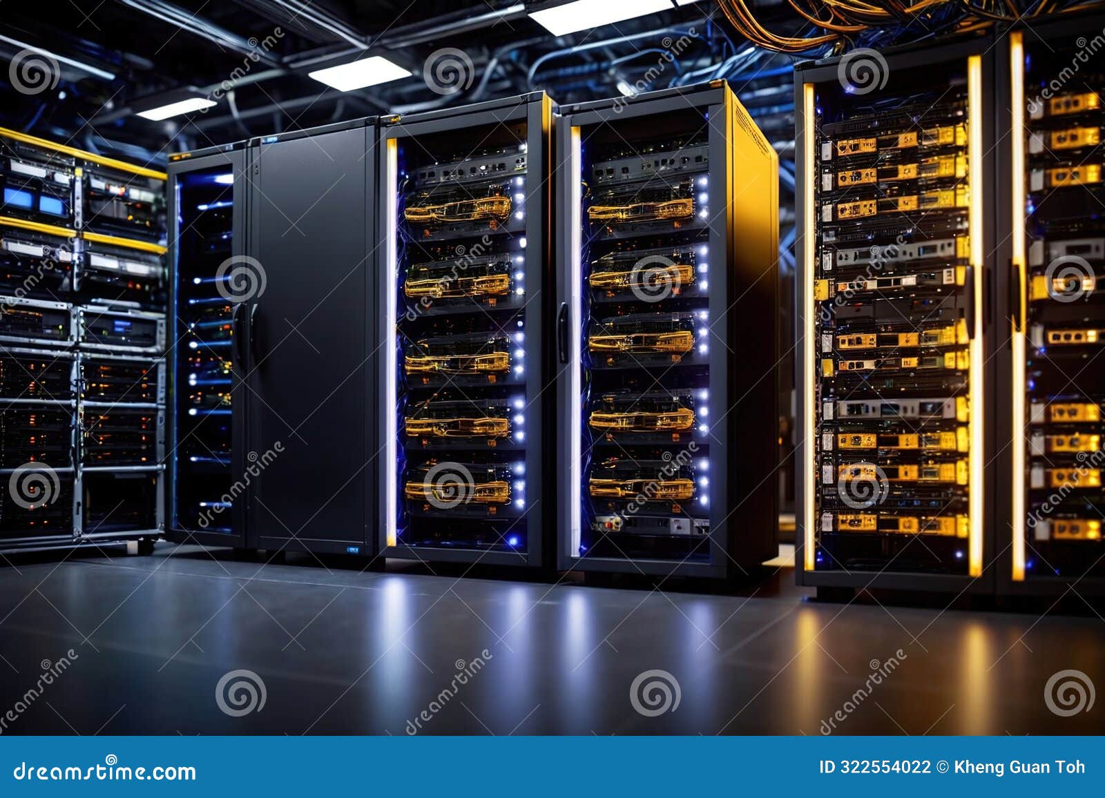 Computer Network Server Room, Data Communications Technology Wiring ...