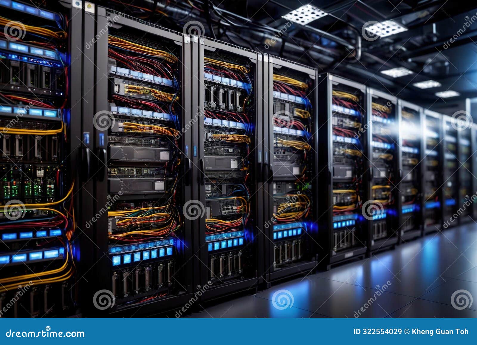 Computer Network Server Room, Data Communications Technology Wiring ...