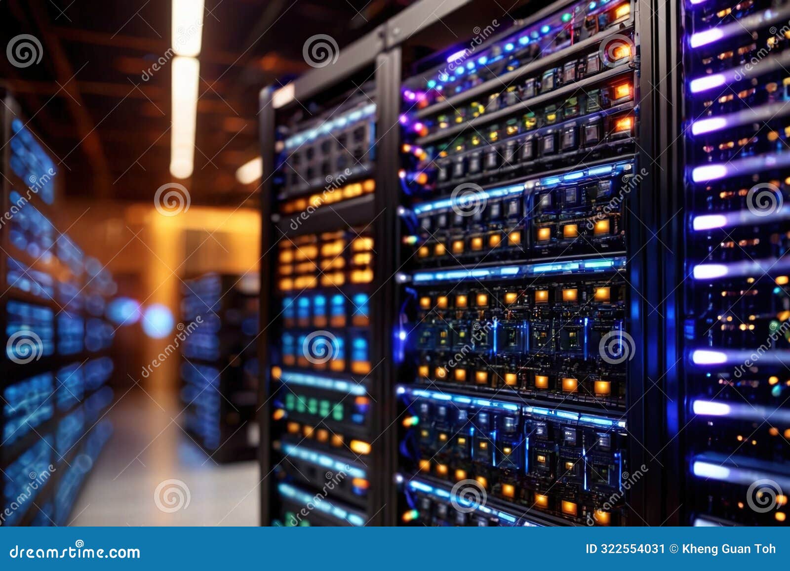 Computer Network Server Room, Data Communications Technology Wiring ...