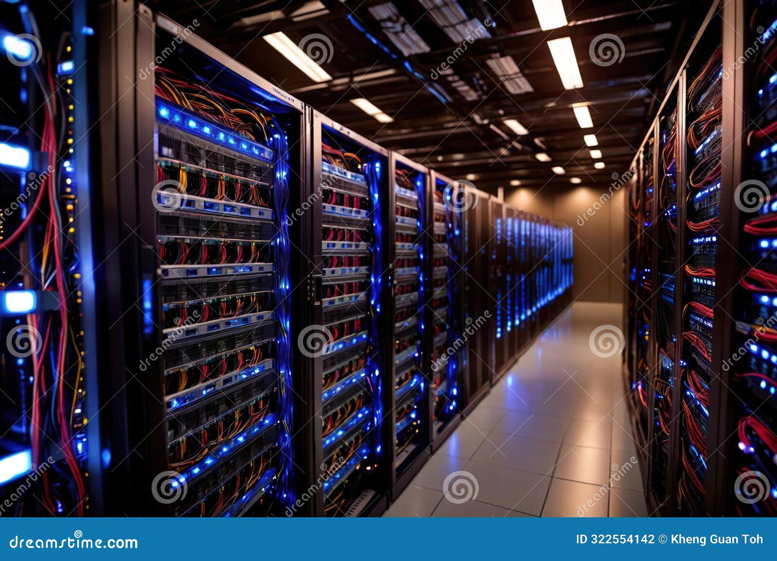 Computer Network Server Room, Data Communications Technology Wiring ...