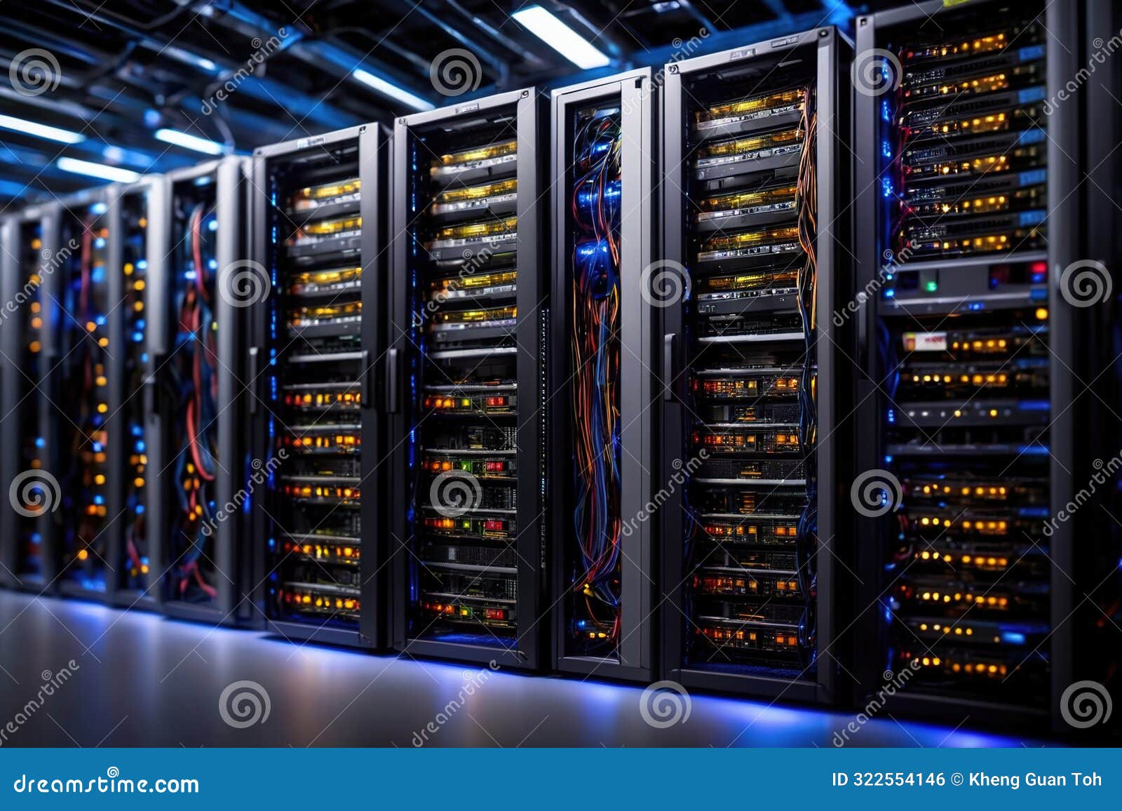 Computer Network Server Room, Data Communications Technology Wiring ...