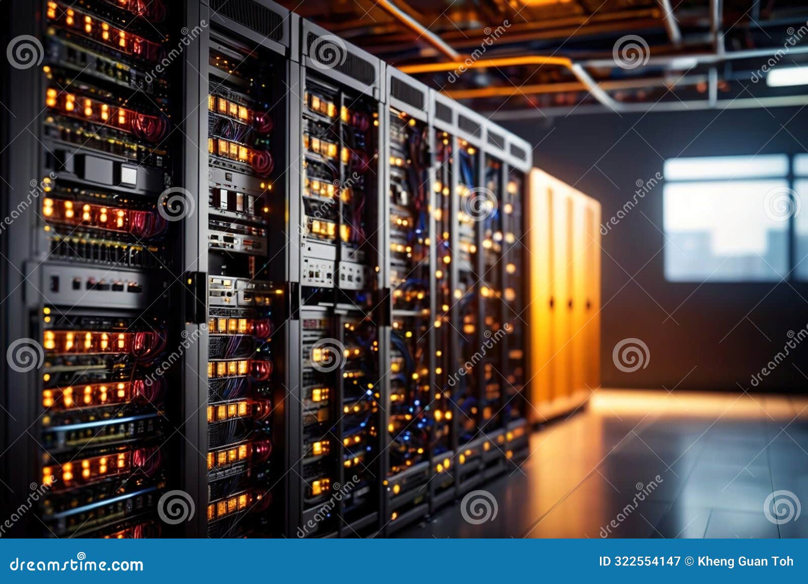 Computer Network Server Room, Data Communications Technology Wiring ...