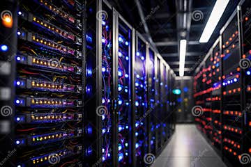 Computer Network Server Room, Data Communications Technology Wiring ...