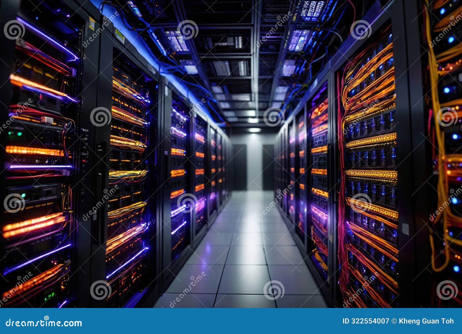 Computer Network Server Room, Data Communications Technology Wiring ...