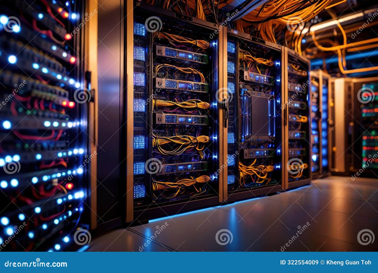 Computer Network Server Room, Data Communications Technology Wiring ...