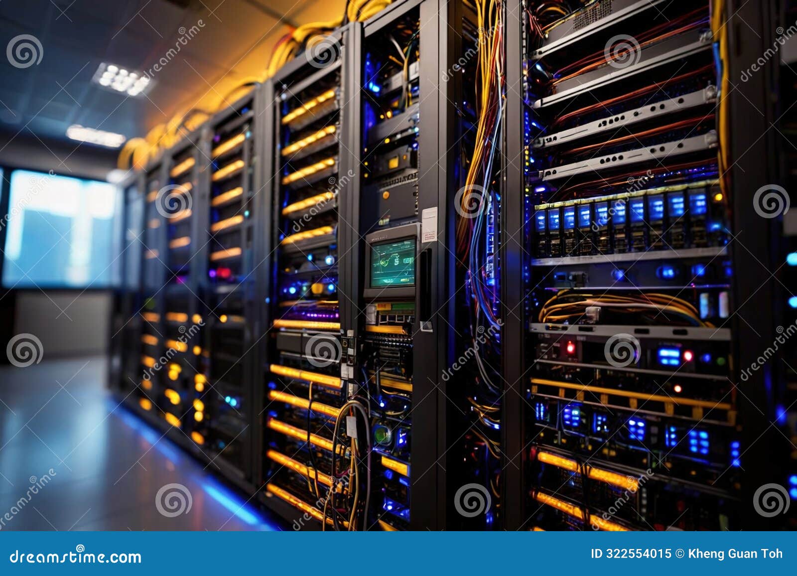 Computer Network Server Room, Data Communications Technology Wiring ...