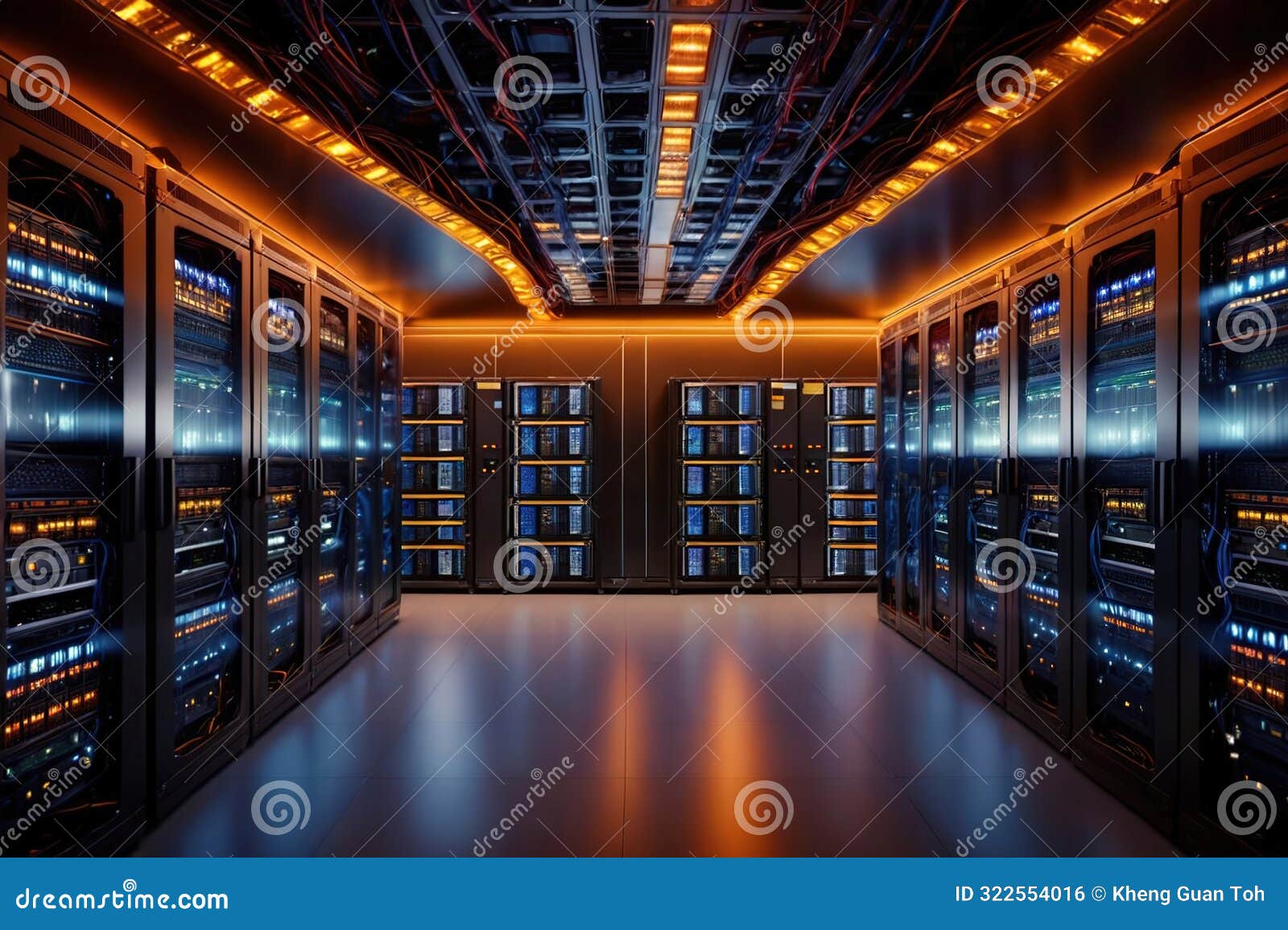 Computer Network Server Room, Data Communications Technology Wiring ...