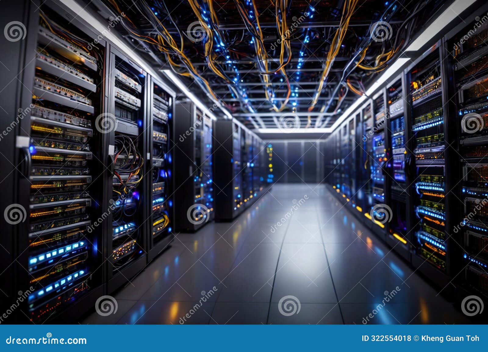 Computer Network Server Room, Data Communications Technology Wiring ...