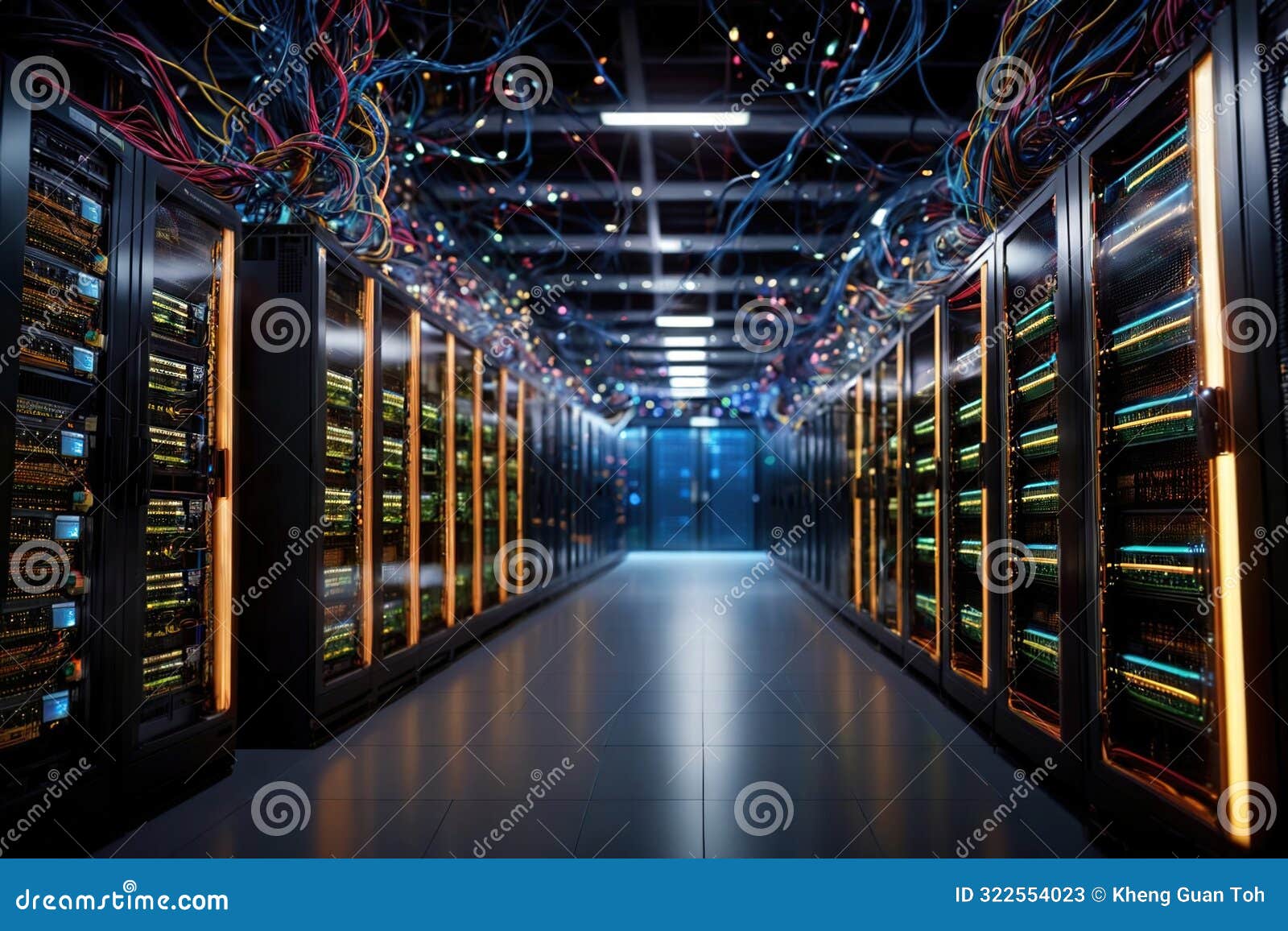 Computer Network Server Room, Data Communications Technology Wiring ...