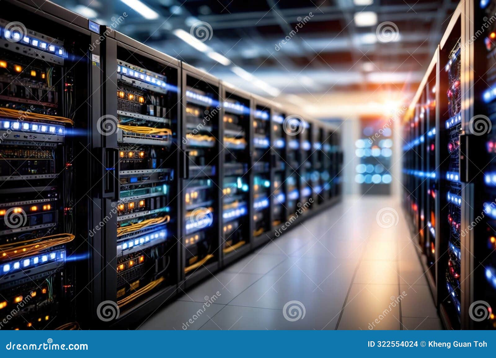 Computer Network Server Room, Data Communications Technology Wiring ...