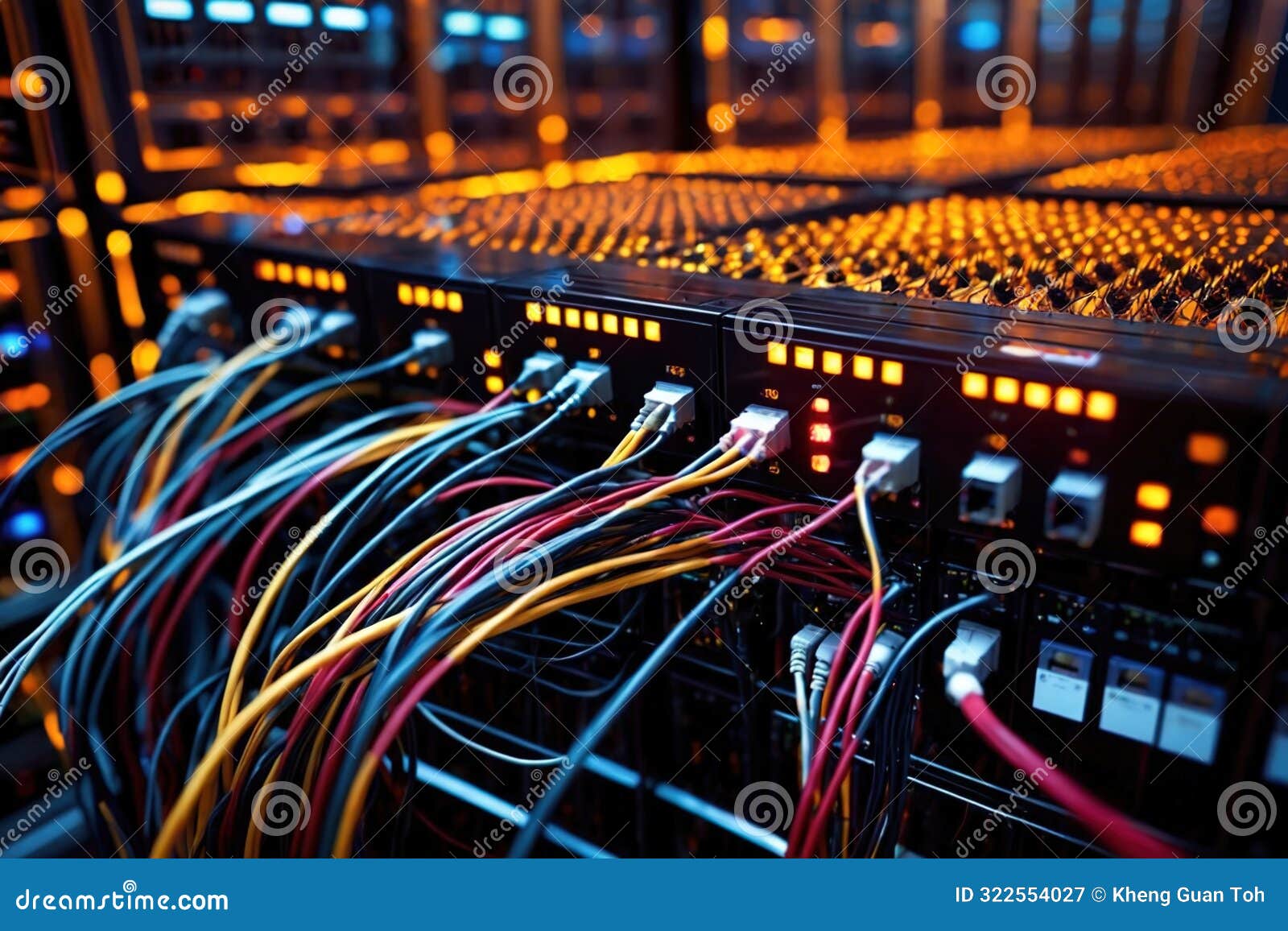 Computer Network Server Room, Data Communications Technology Wiring ...