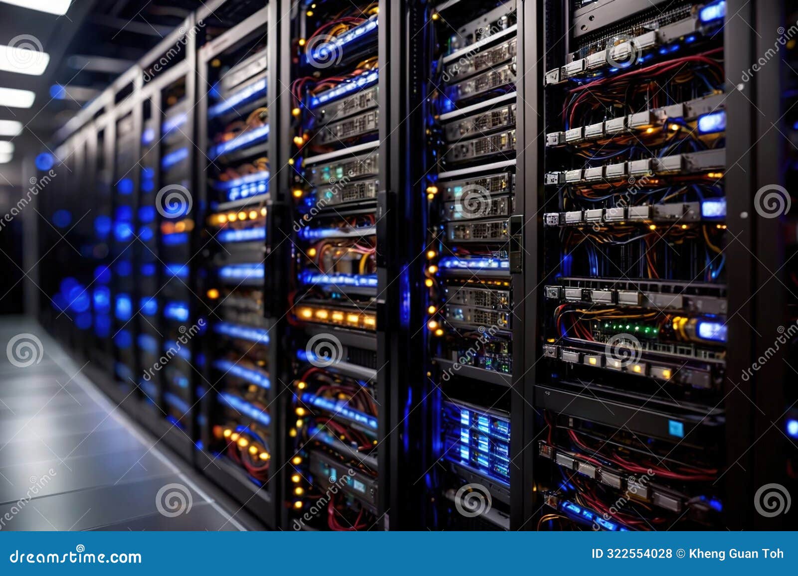 Computer Network Server Room, Data Communications Technology Wiring ...