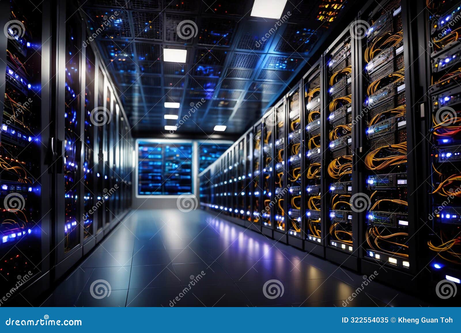 Computer Network Server Room, Data Communications Technology Wiring ...