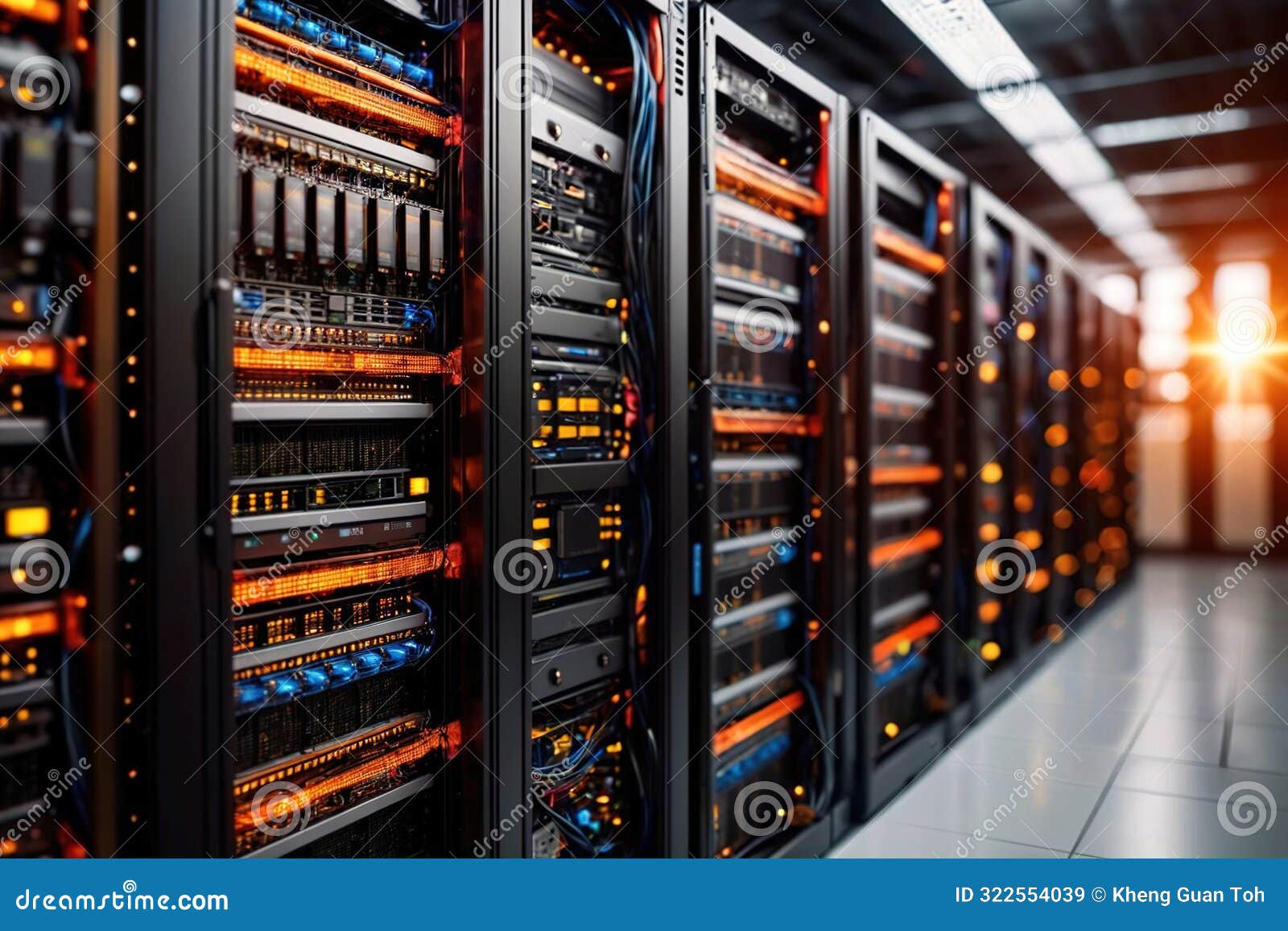 Computer Network Server Room, Data Communications Technology Wiring ...