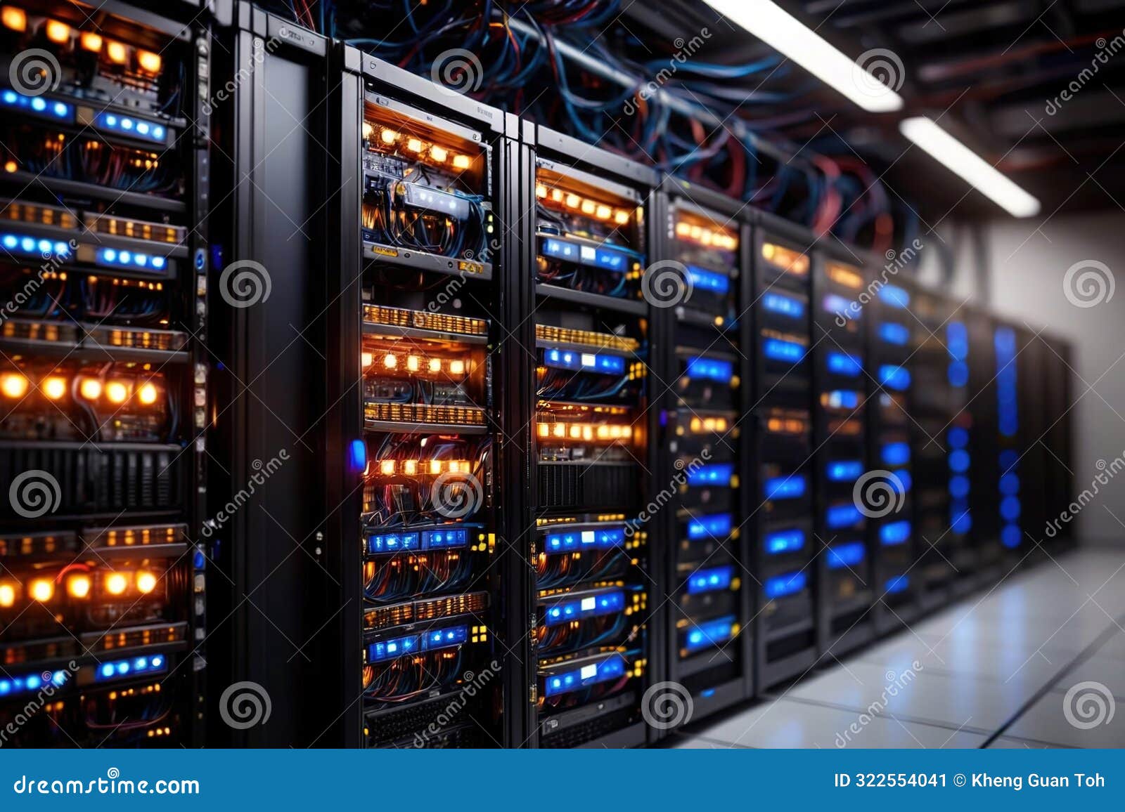 Computer Network Server Room, Data Communications Technology Wiring ...