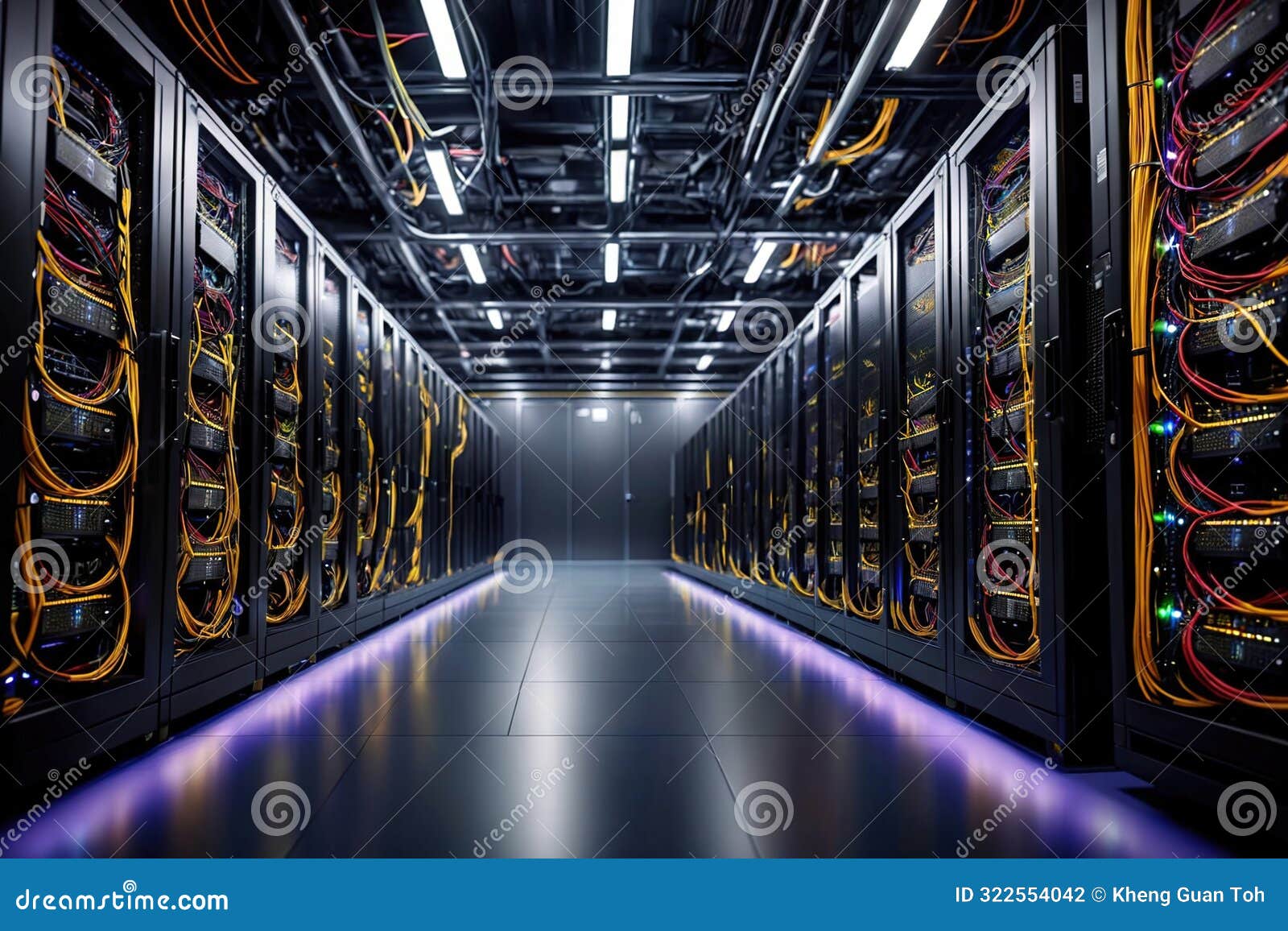 Computer Network Server Room, Data Communications Technology Wiring ...