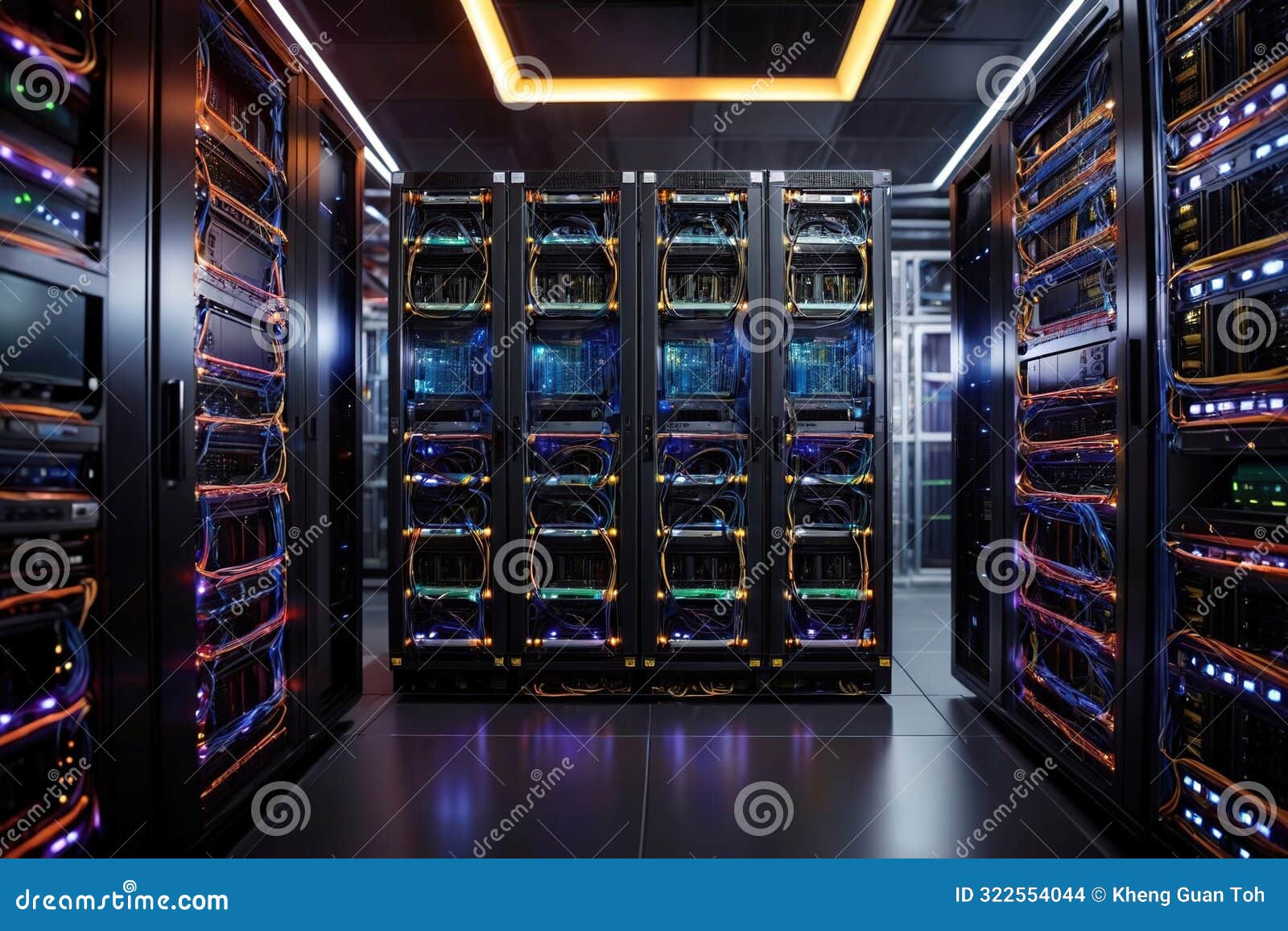 Computer Network Server Room, Data Communications Technology Wiring ...