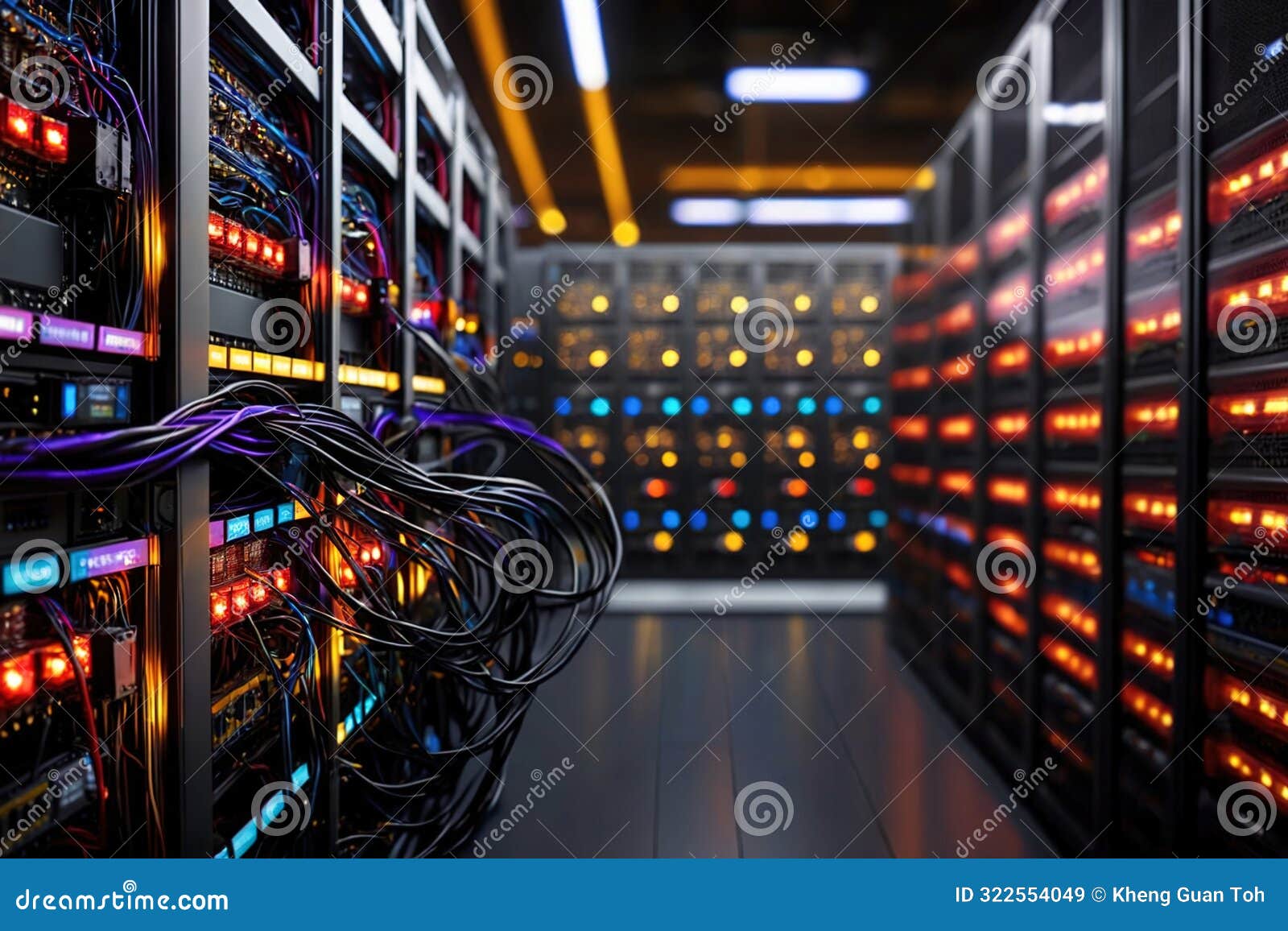 Computer Network Server Room, Data Communications Technology Wiring ...