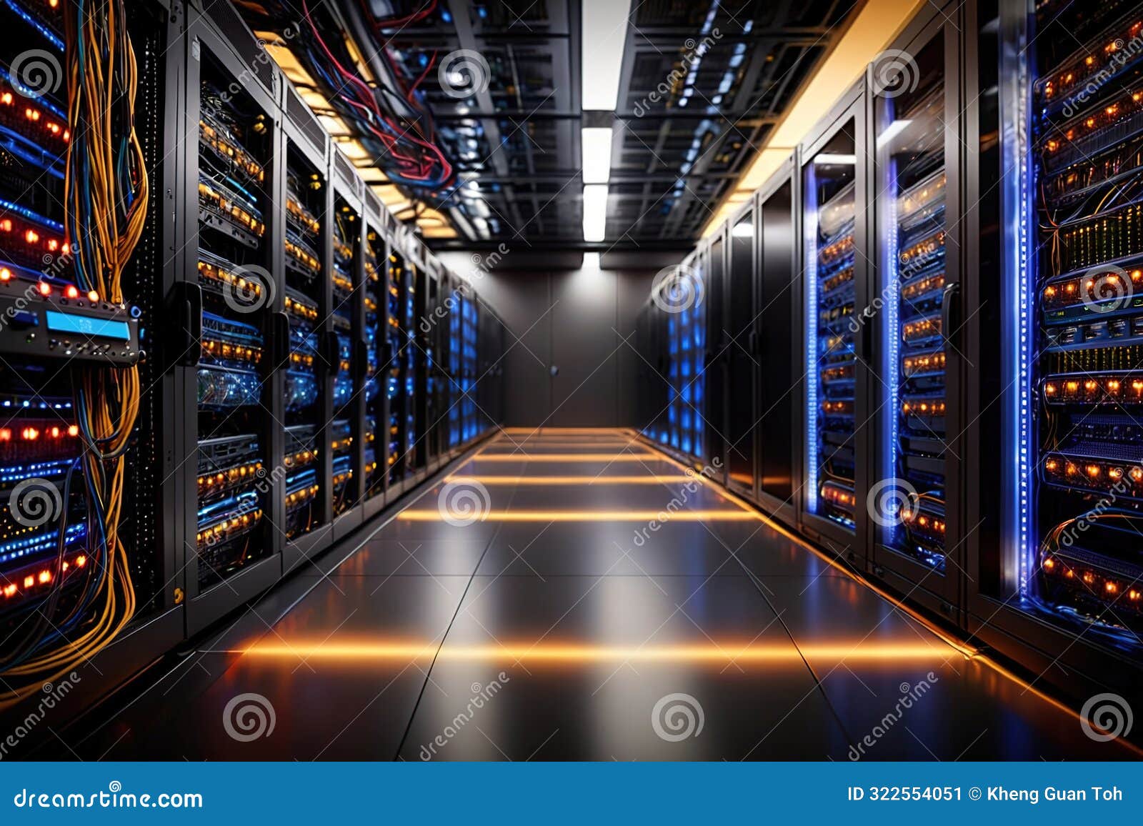 Computer Network Server Room, Data Communications Technology Wiring ...