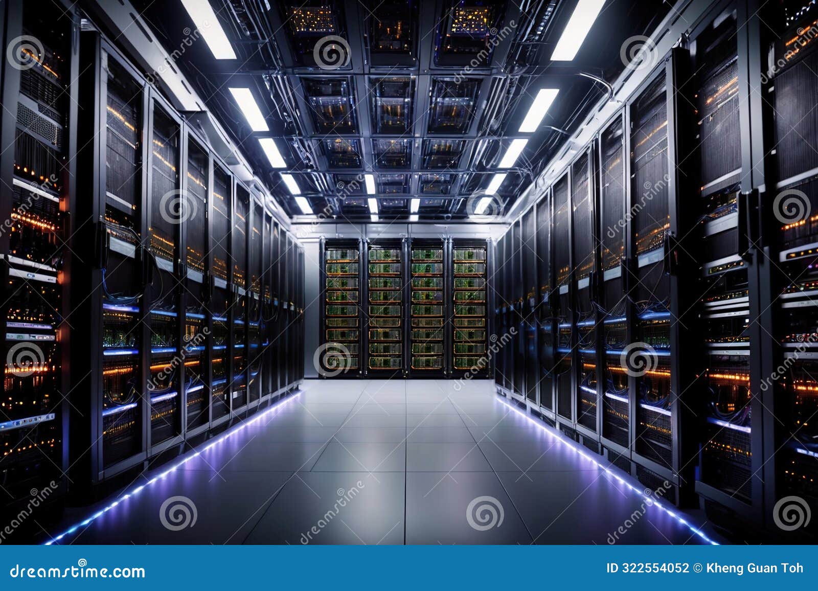 Computer Network Server Room, Data Communications Technology Wiring ...