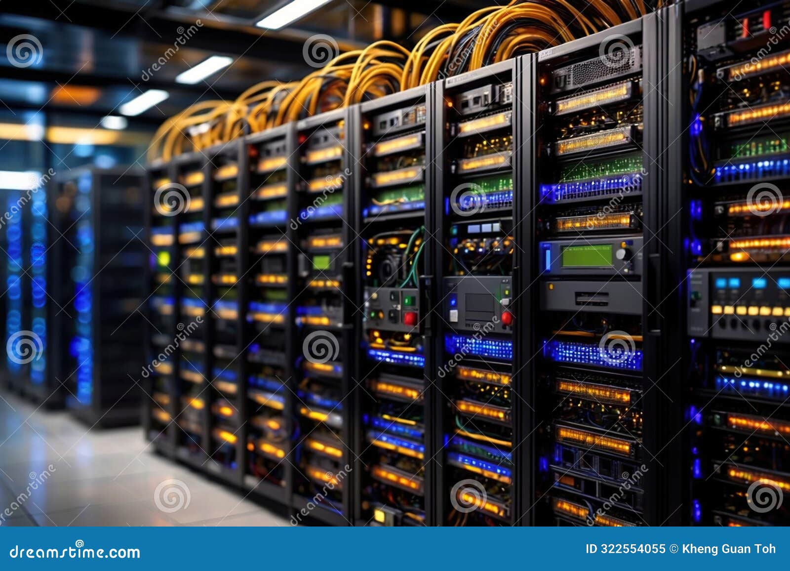 Computer Network Server Room, Data Communications Technology Wiring ...