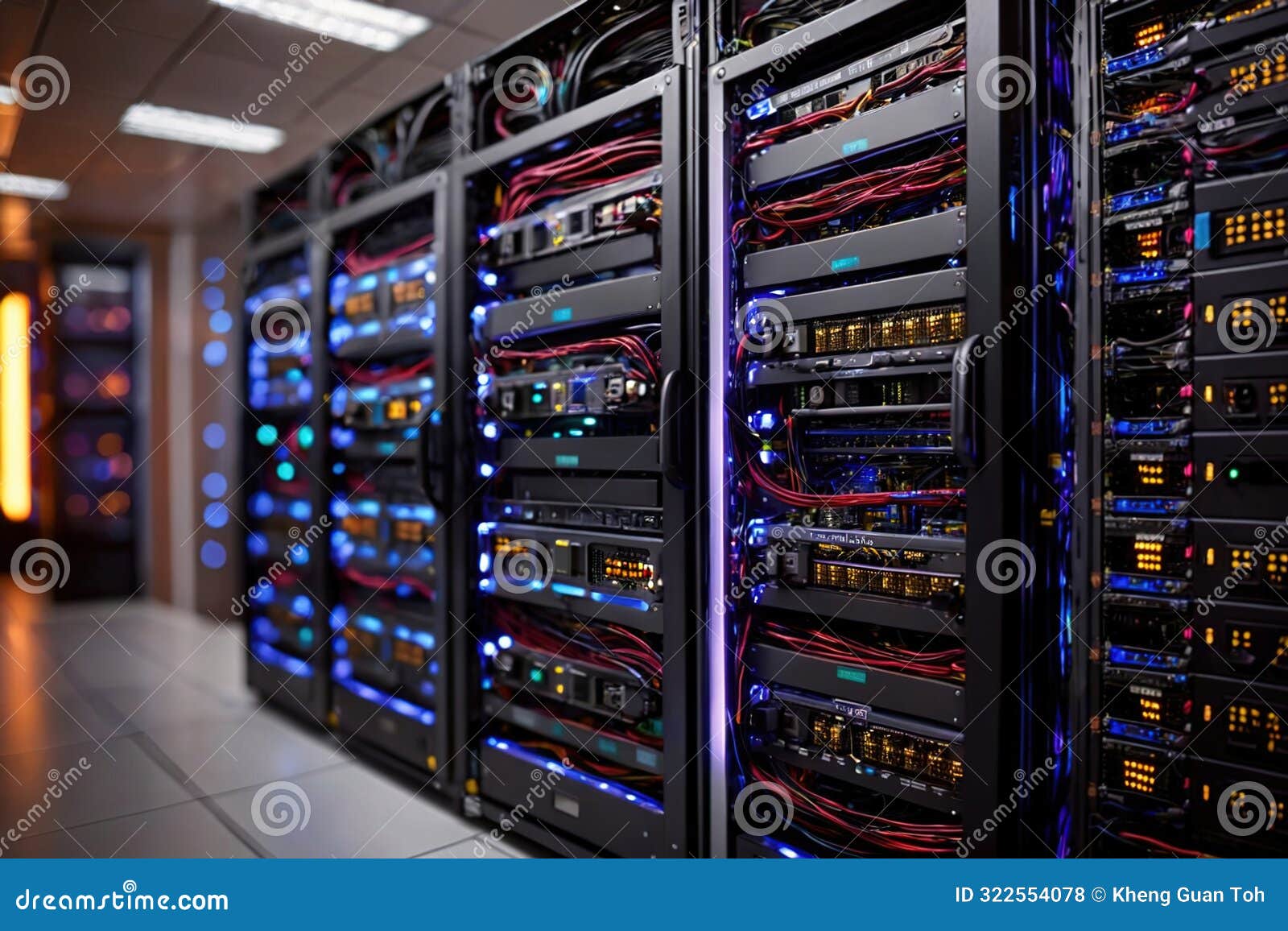 Computer Network Server Room, Data Communications Technology Wiring ...