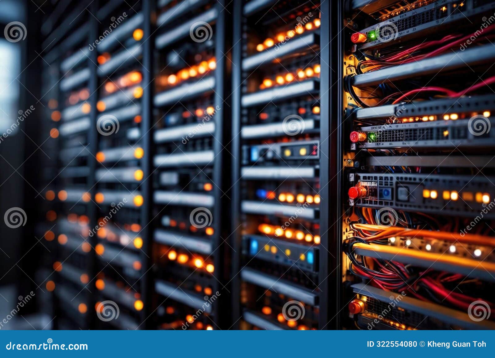 Computer Network Server Room, Data Communications Technology Wiring ...