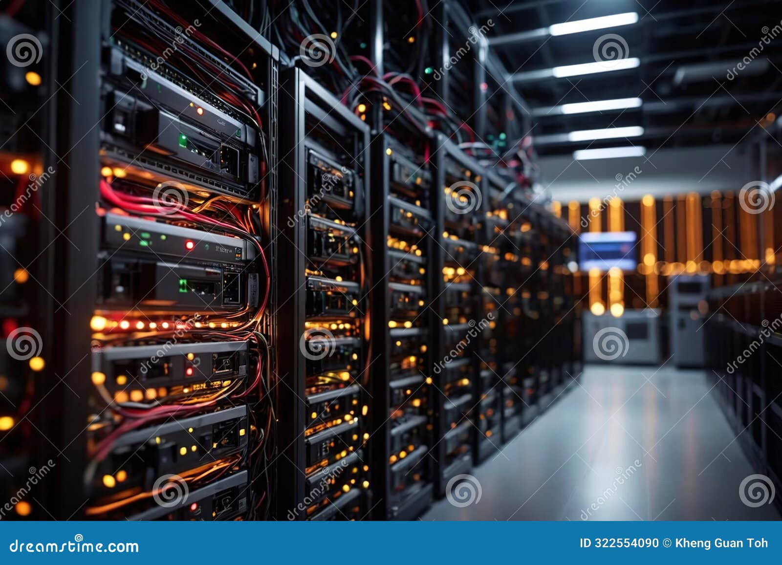 Computer Network Server Room, Data Communications Technology Wiring ...