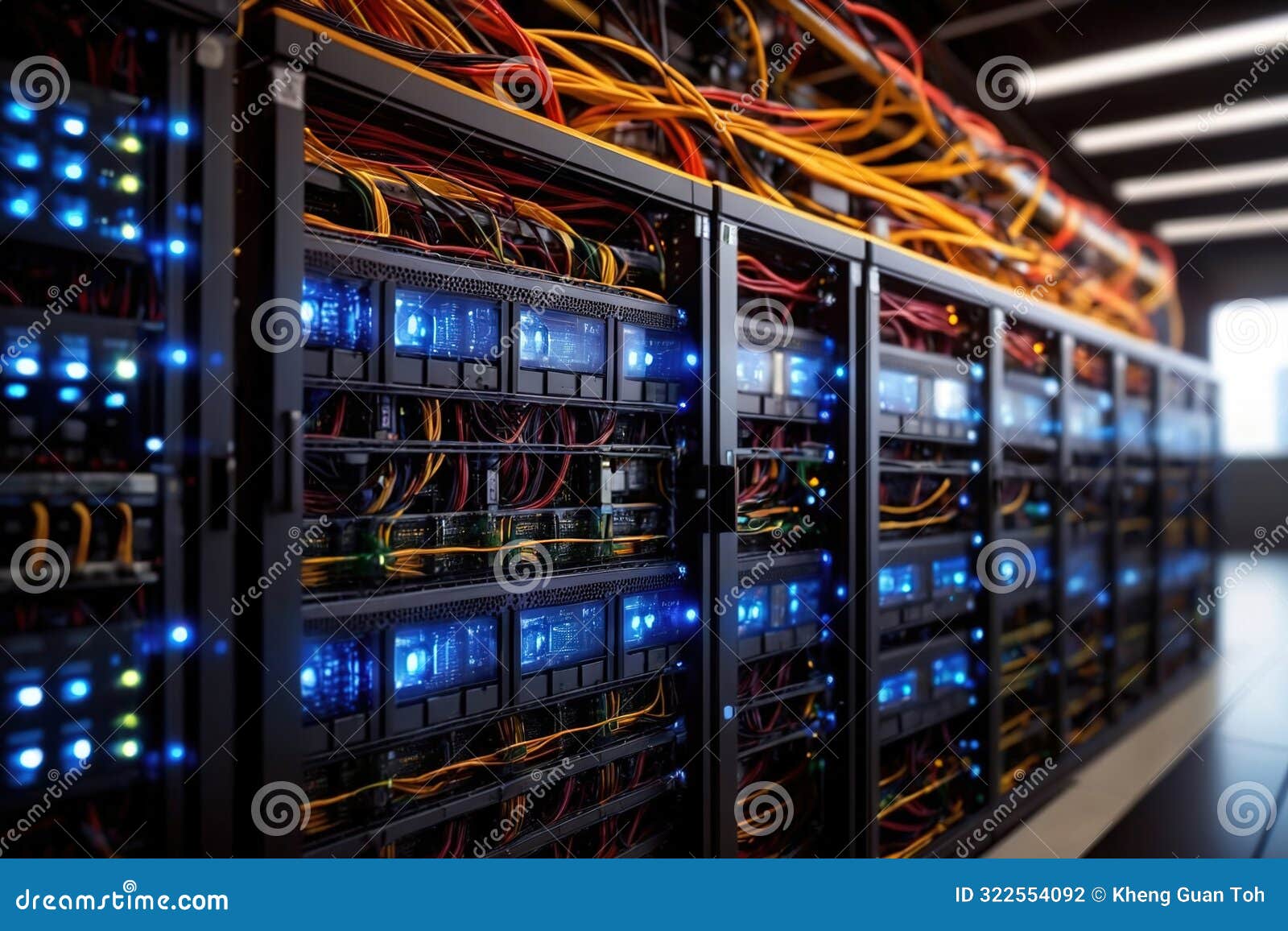 Computer Network Server Room, Data Communications Technology Wiring ...