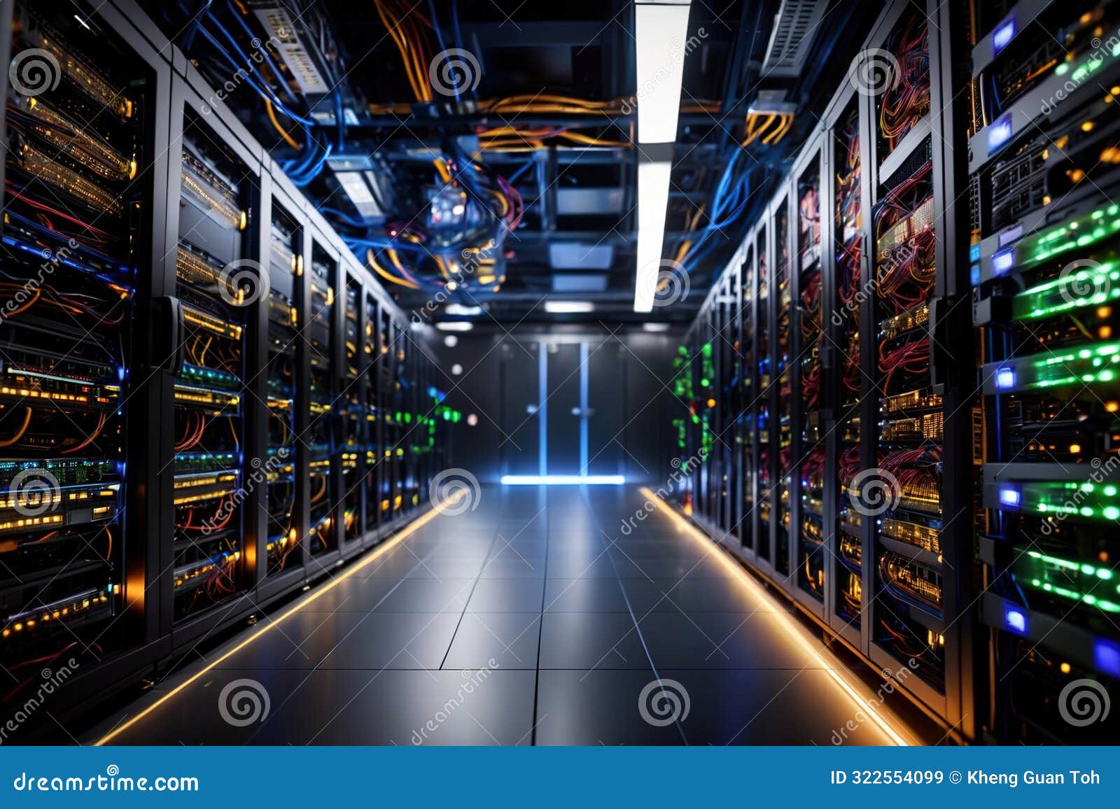 Computer Network Server Room, Data Communications Technology Wiring ...