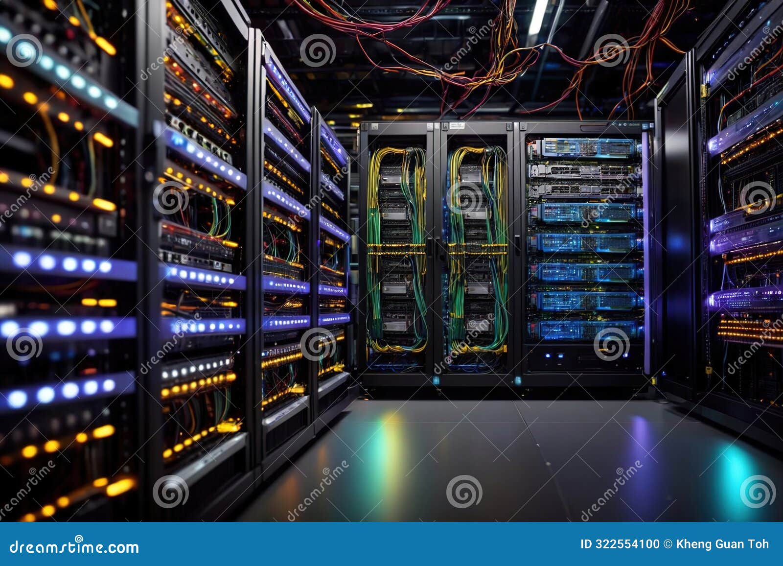 Computer Network Server Room, Data Communications Technology Wiring ...