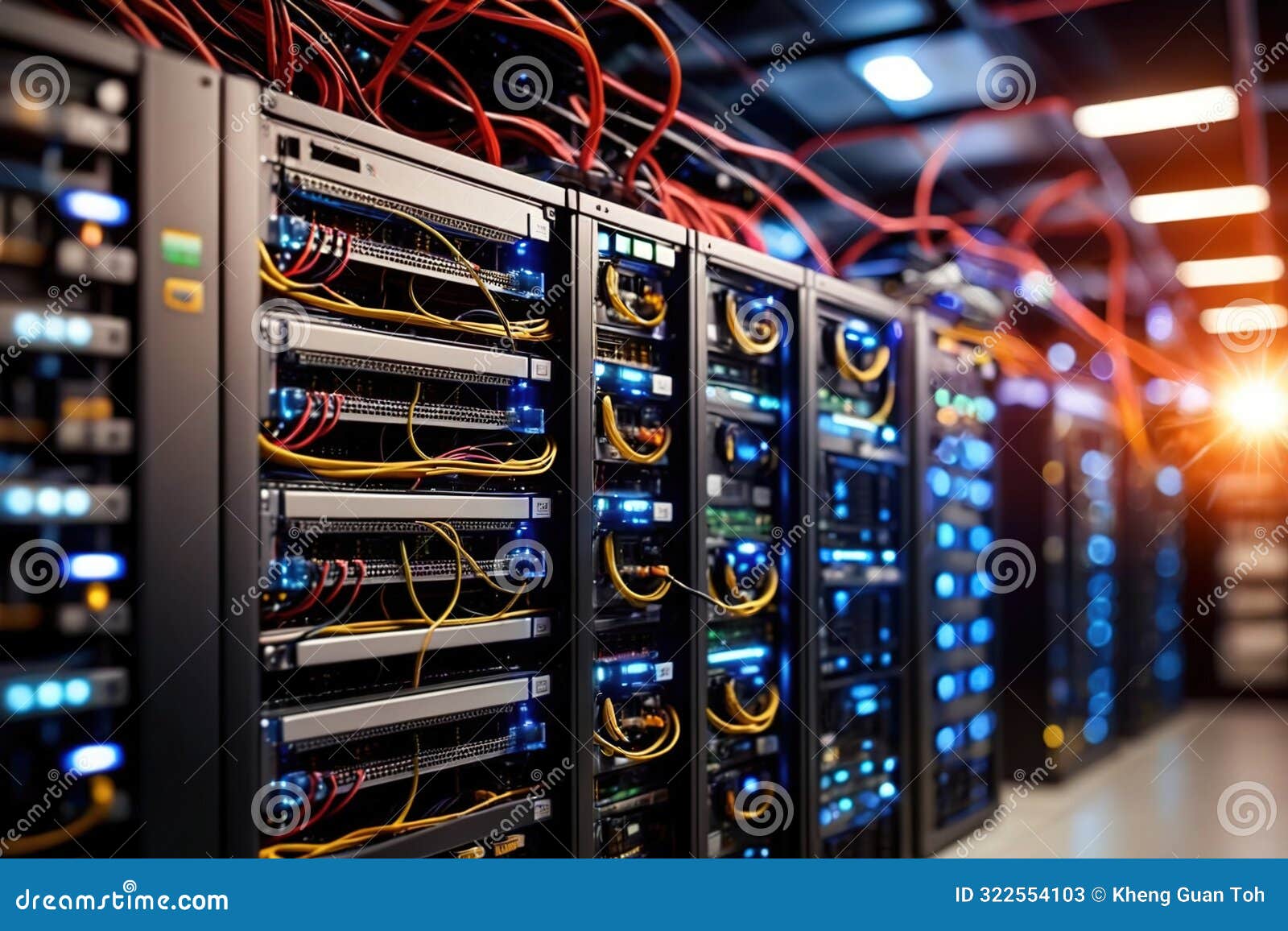 Computer Network Server Room, Data Communications Technology Wiring ...