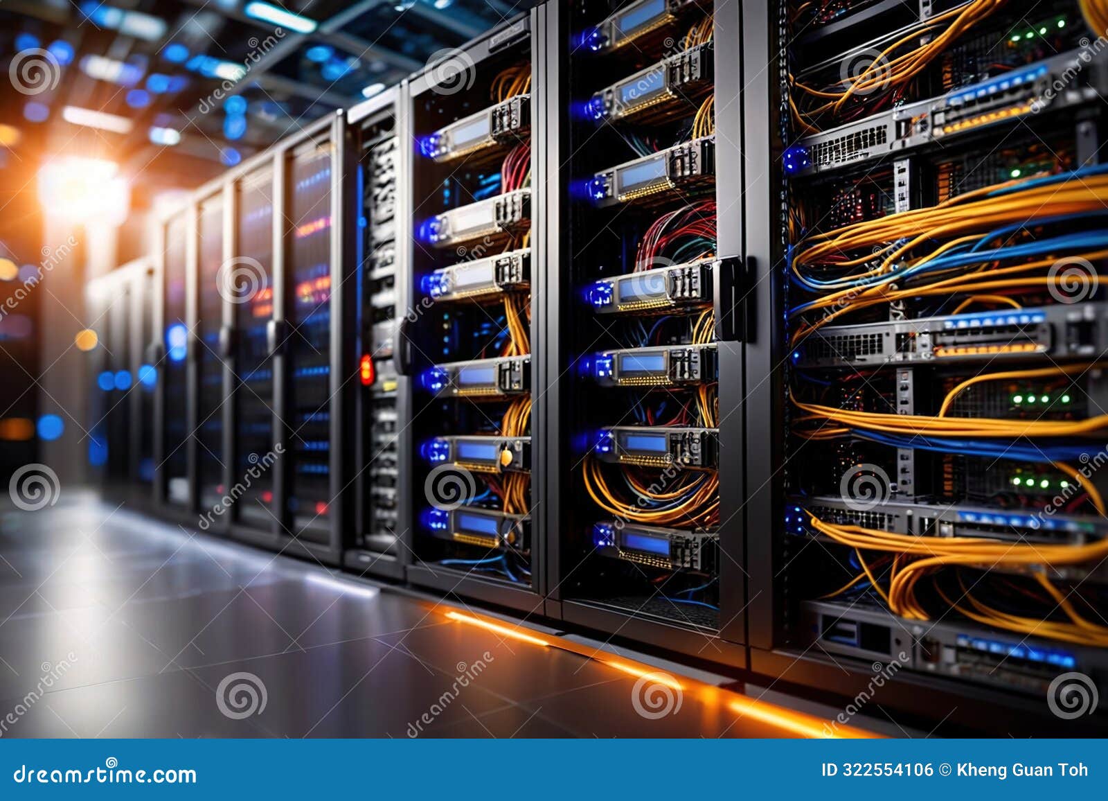 Computer Network Server Room, Data Communications Technology Wiring ...