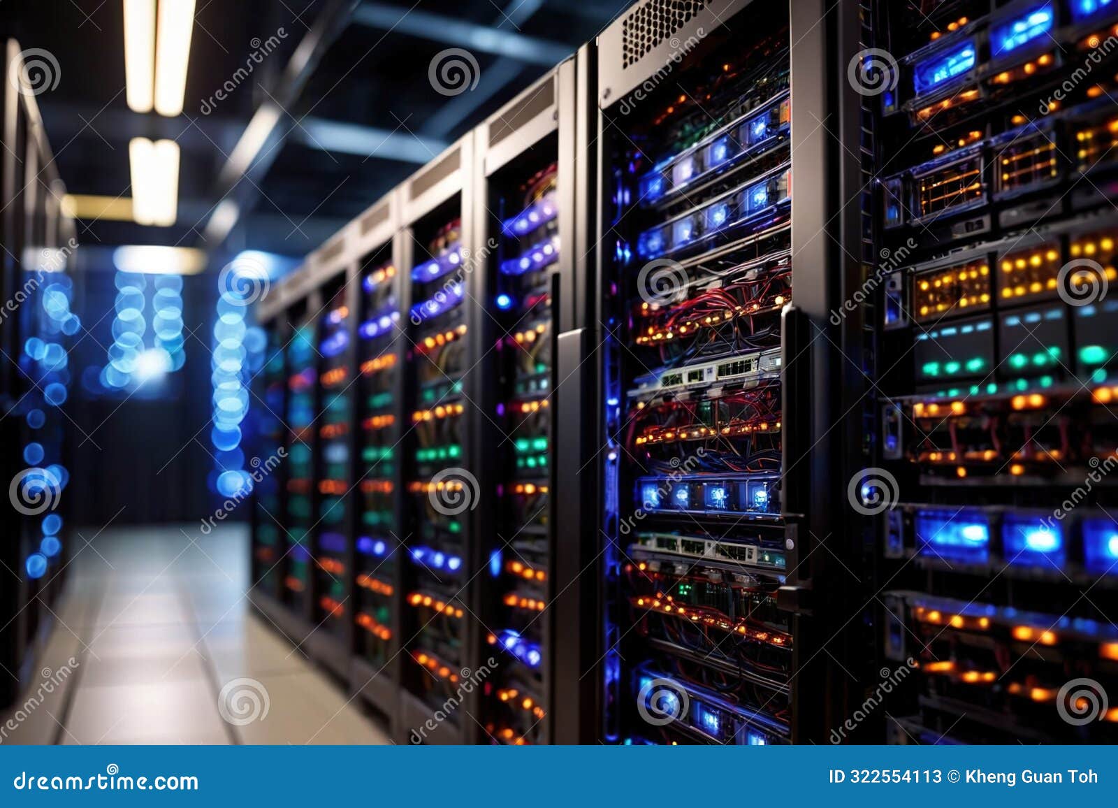 Computer Network Server Room, Data Communications Technology Wiring ...