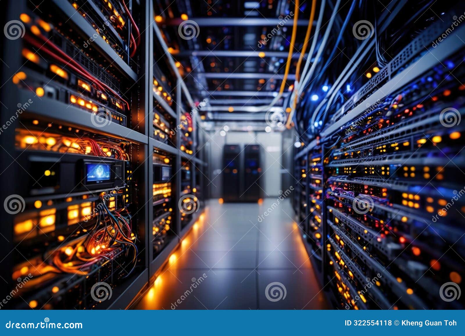 Computer Network Server Room, Data Communications Technology Wiring ...