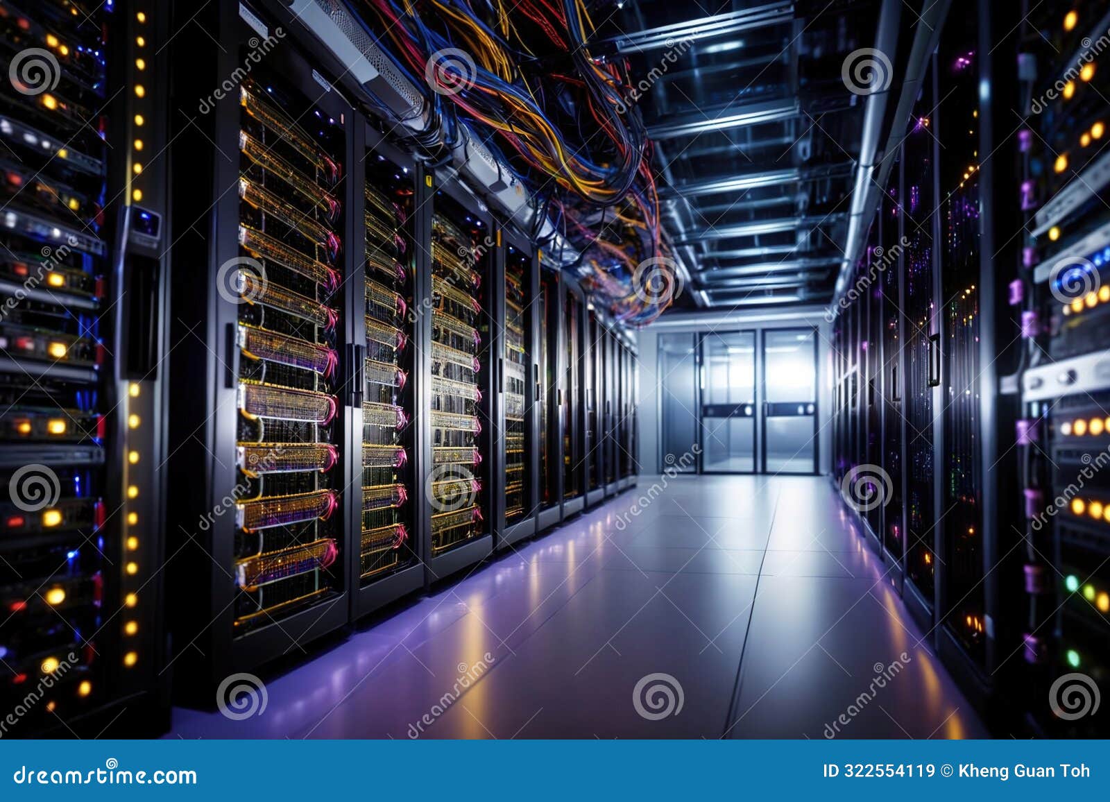 Computer Network Server Room, Data Communications Technology Wiring ...