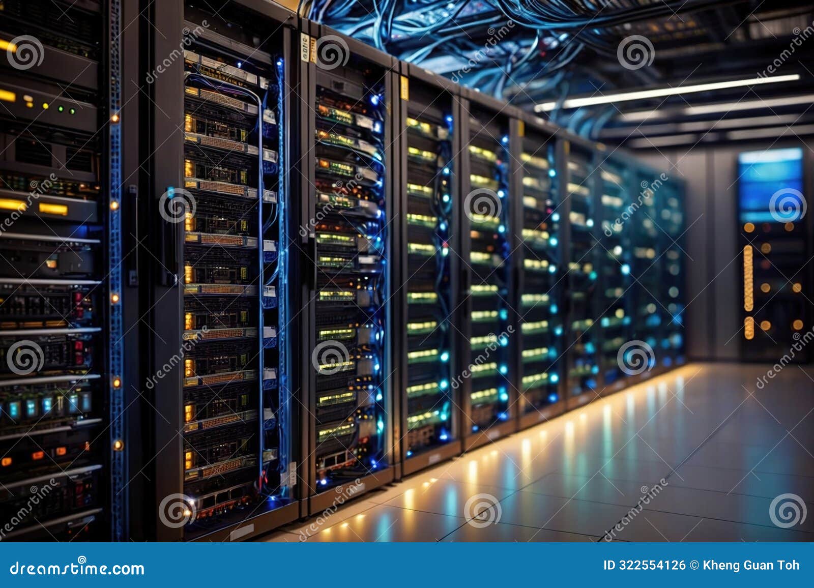 Computer Network Server Room, Data Communications Technology Wiring ...