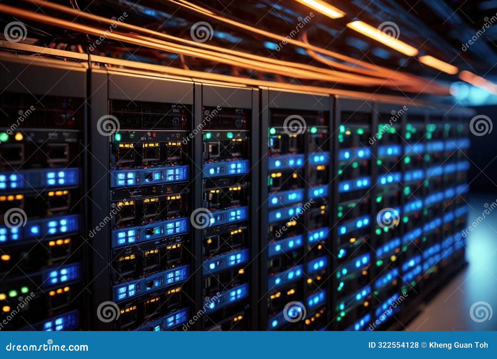 Computer Network Server Room, Data Communications Technology Wiring ...