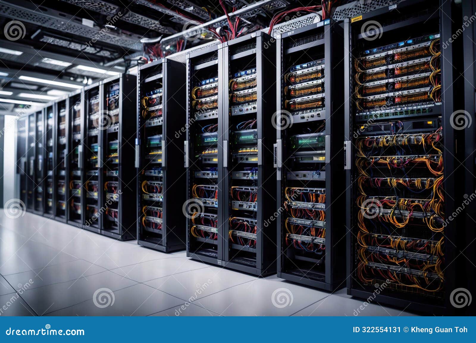 Computer Network Server Room, Data Communications Technology Wiring ...