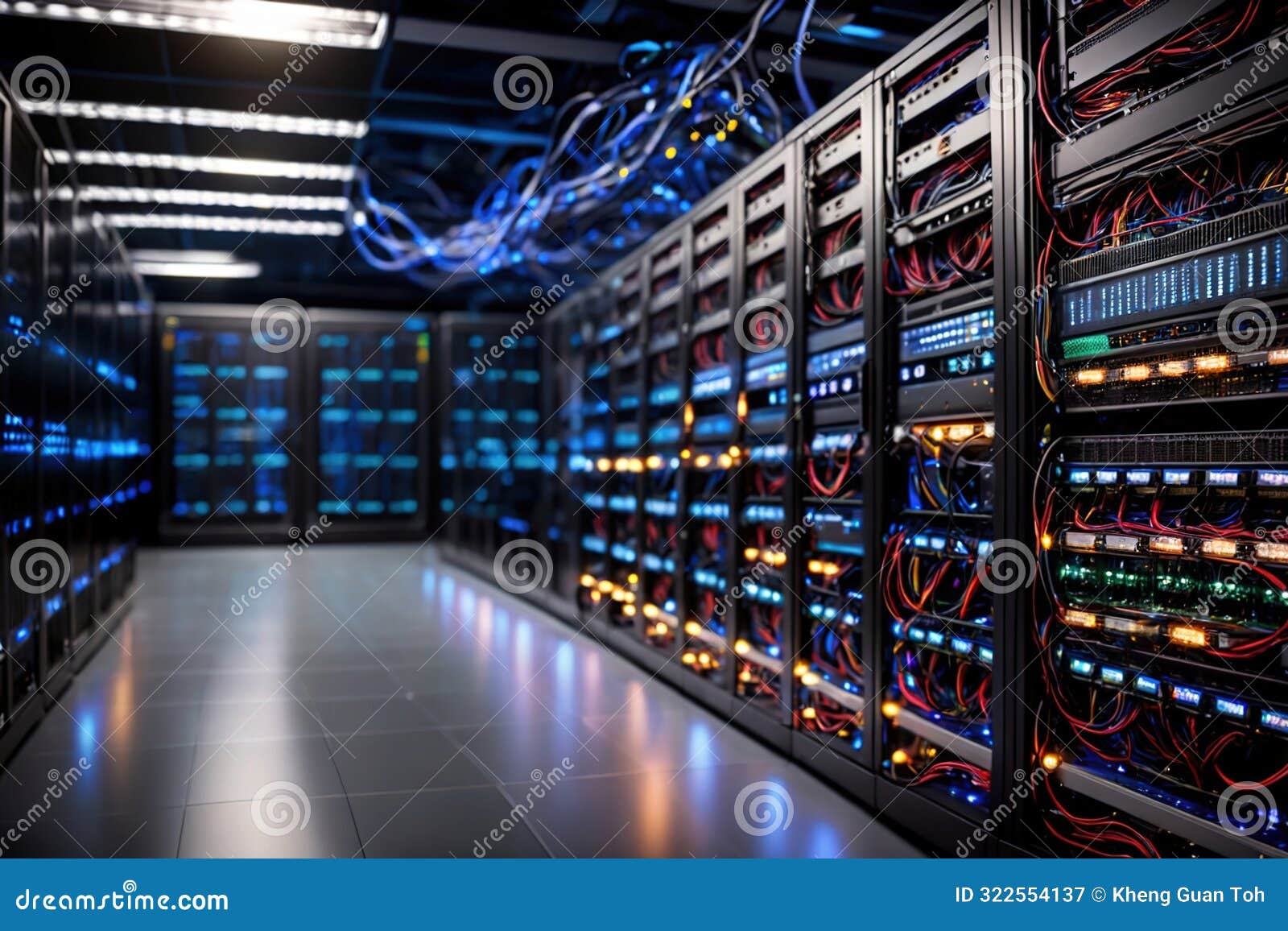 Computer Network Server Room, Data Communications Technology Wiring ...