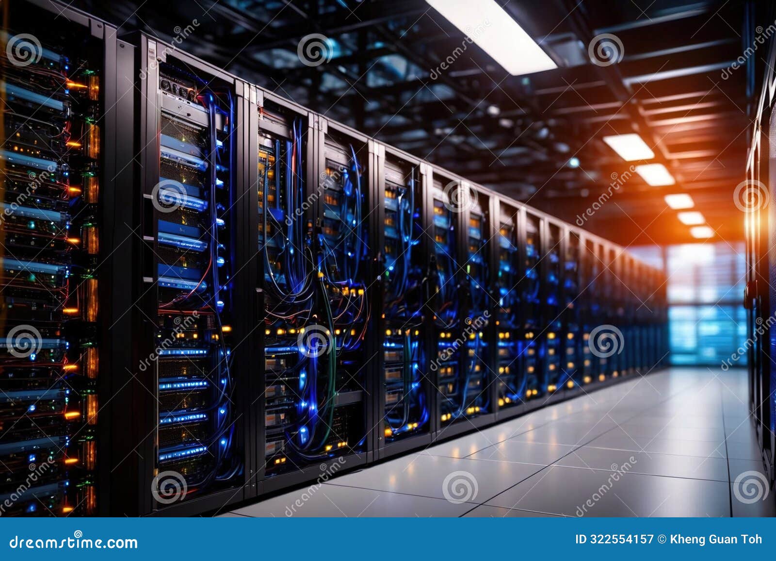 Computer Network Server Room, Data Communications Technology Wiring ...