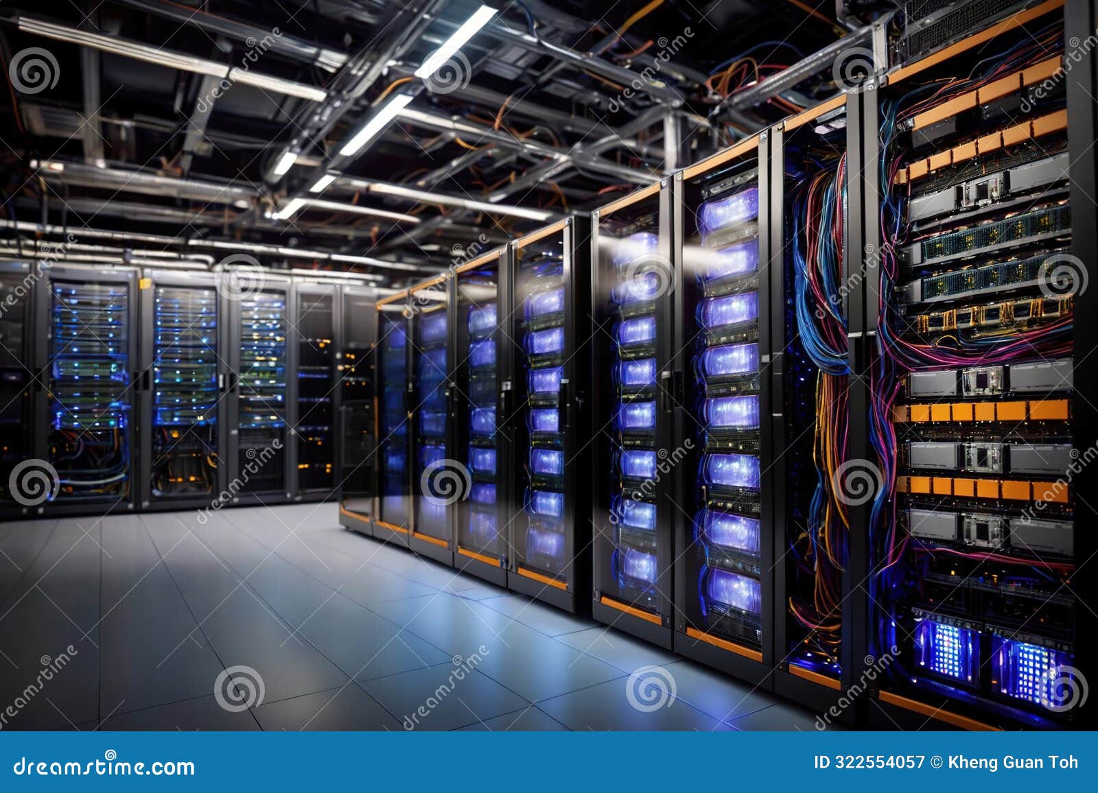 Computer Network Server Room, Data Communications Technology Wiring ...