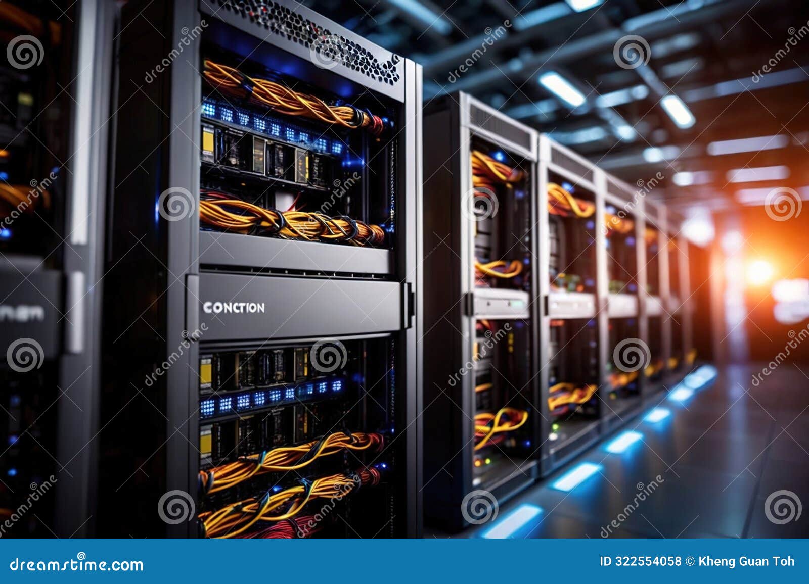 Computer Network Server Room, Data Communications Technology Wiring ...