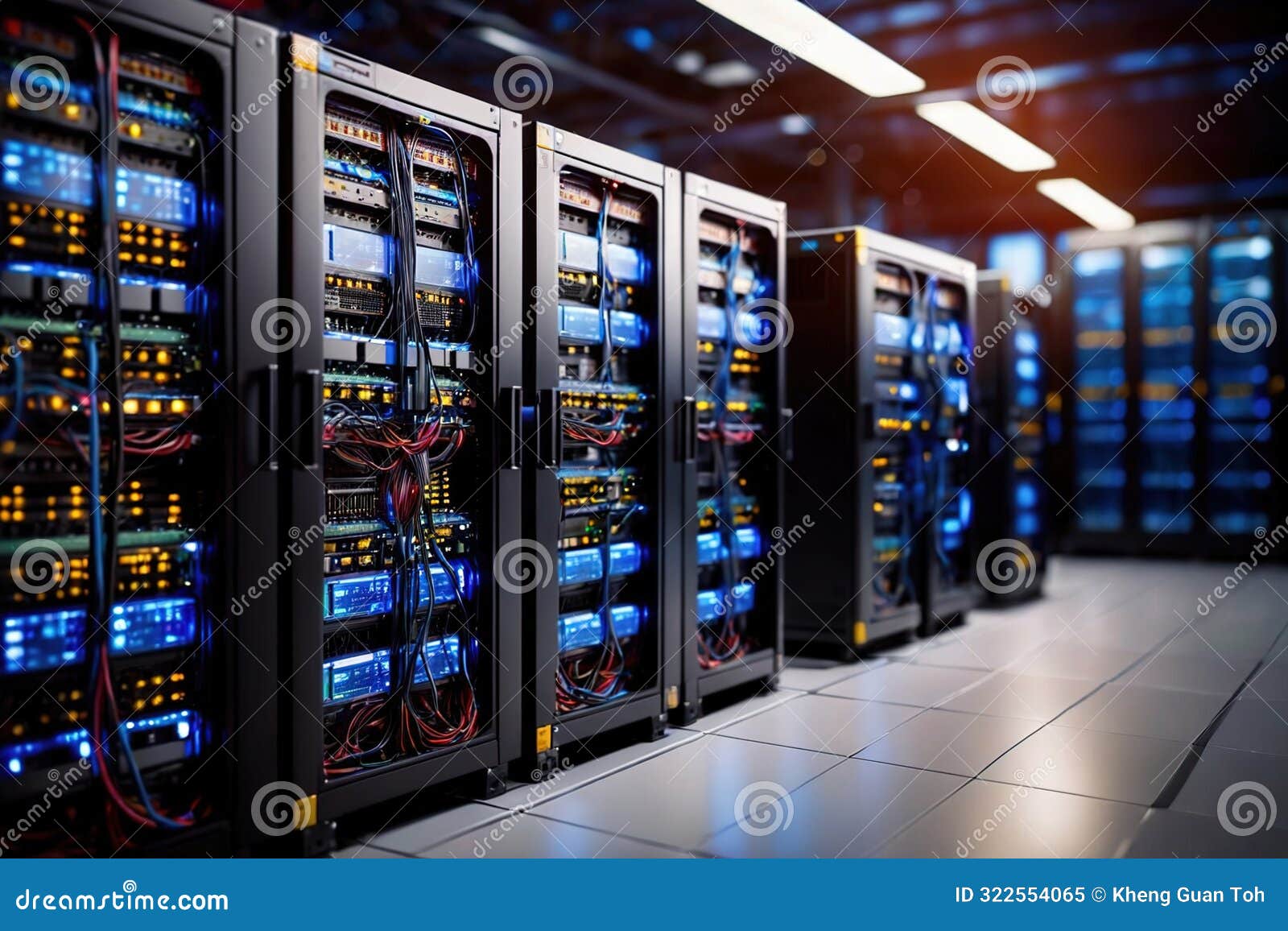 Computer Network Server Room, Data Communications Technology Wiring ...