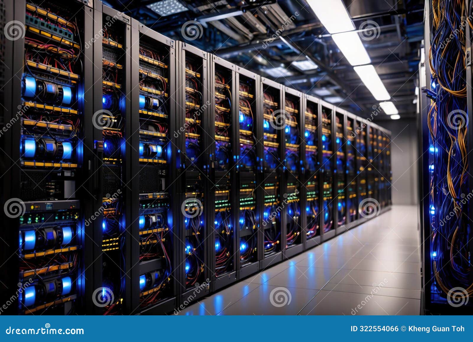 Computer Network Server Room, Data Communications Technology Wiring ...