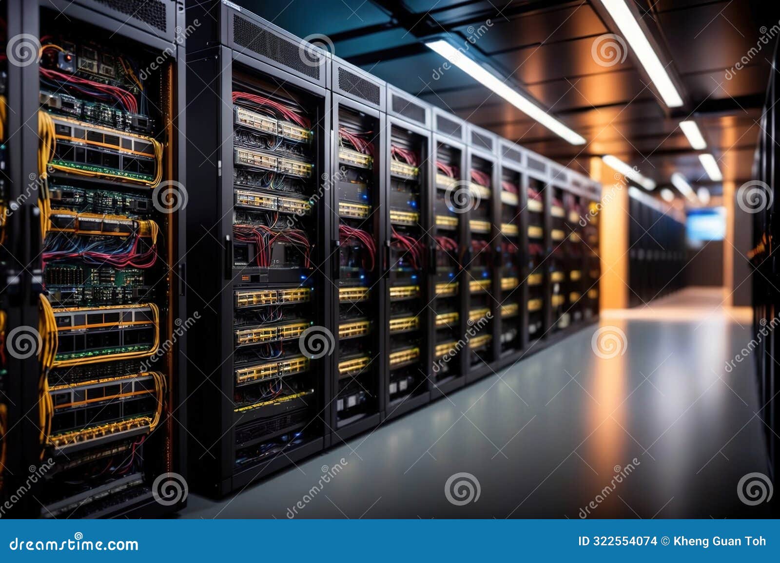 Computer Network Server Room, Data Communications Technology Wiring ...