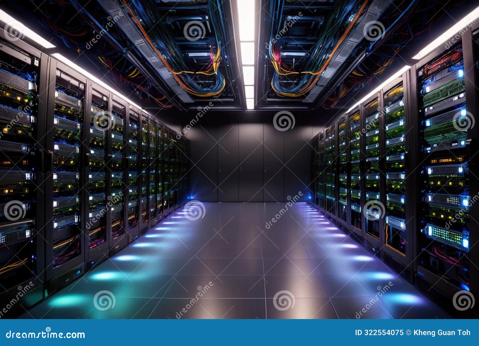 Computer Network Server Room, Data Communications Technology Wiring ...