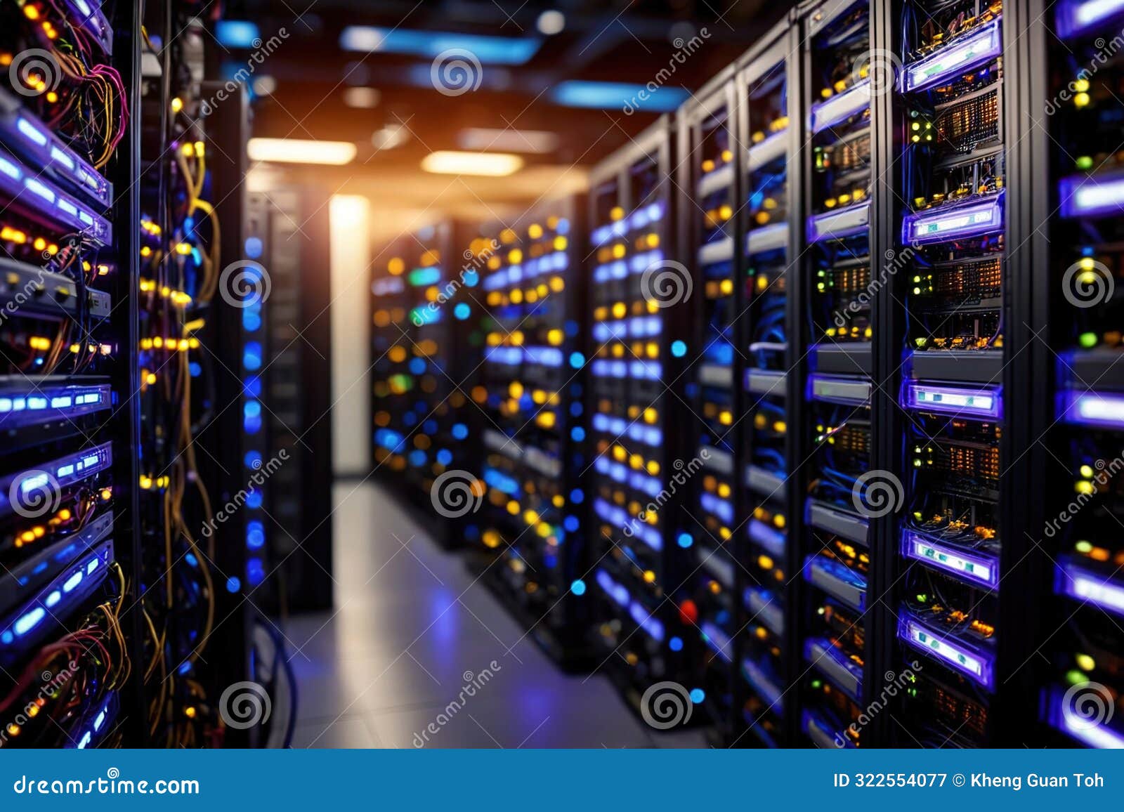 Computer Network Server Room, Data Communications Technology Wiring ...