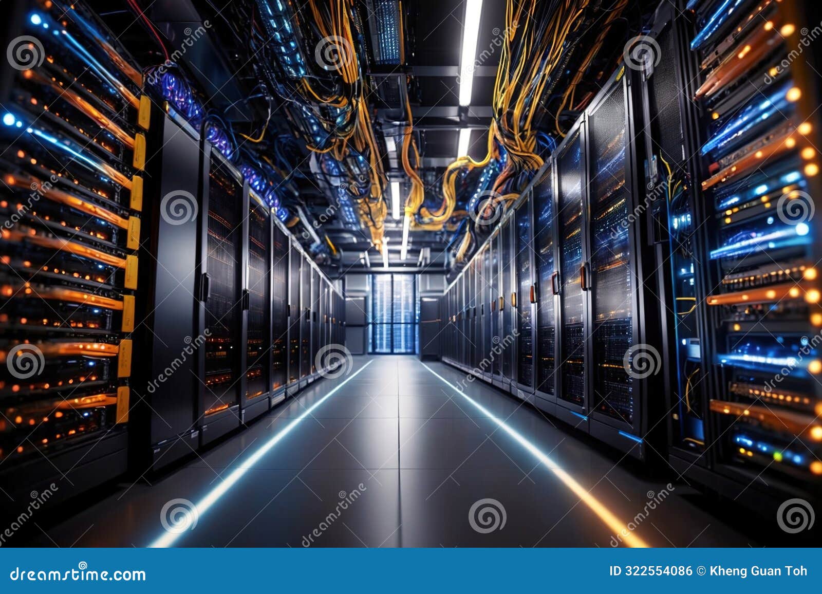 Computer Network Server Room, Data Communications Technology Wiring ...