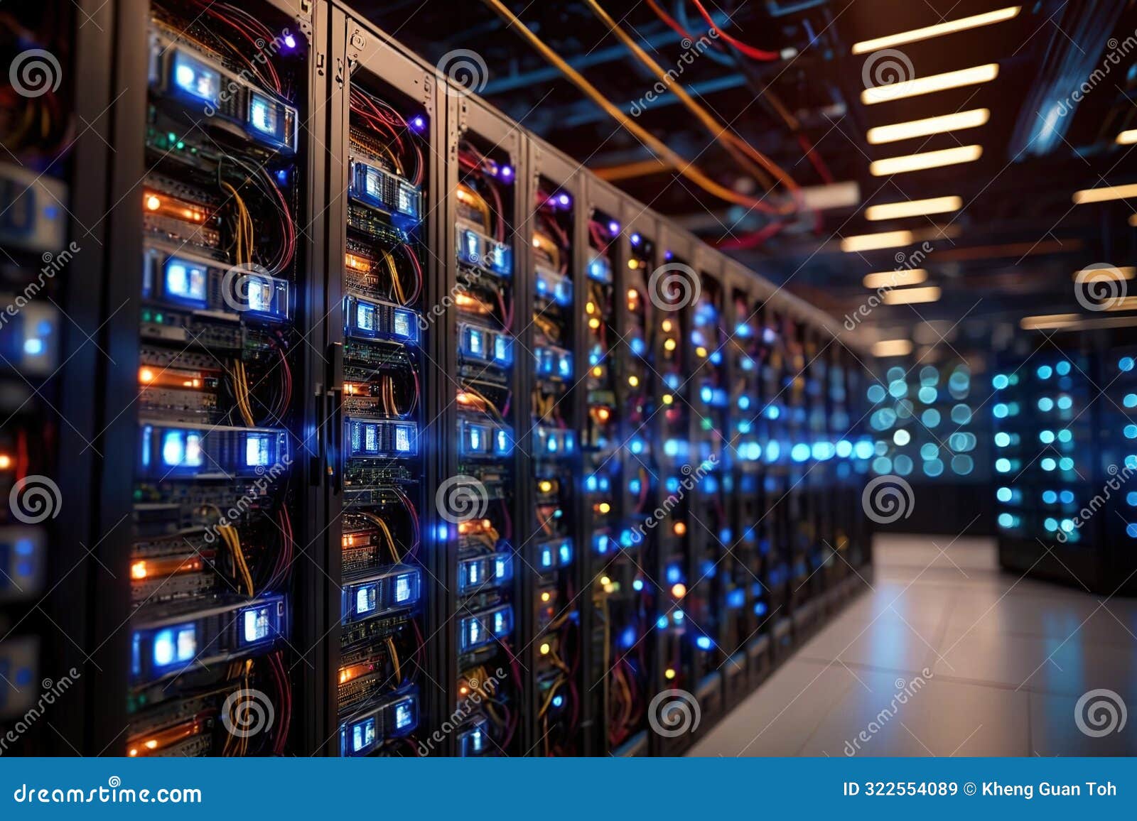 Computer Network Server Room, Data Communications Technology Wiring ...